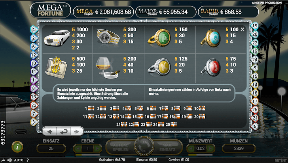 Mega Fortune Jackpot Slot - online spielen & Bonus bis 500€ sichern
